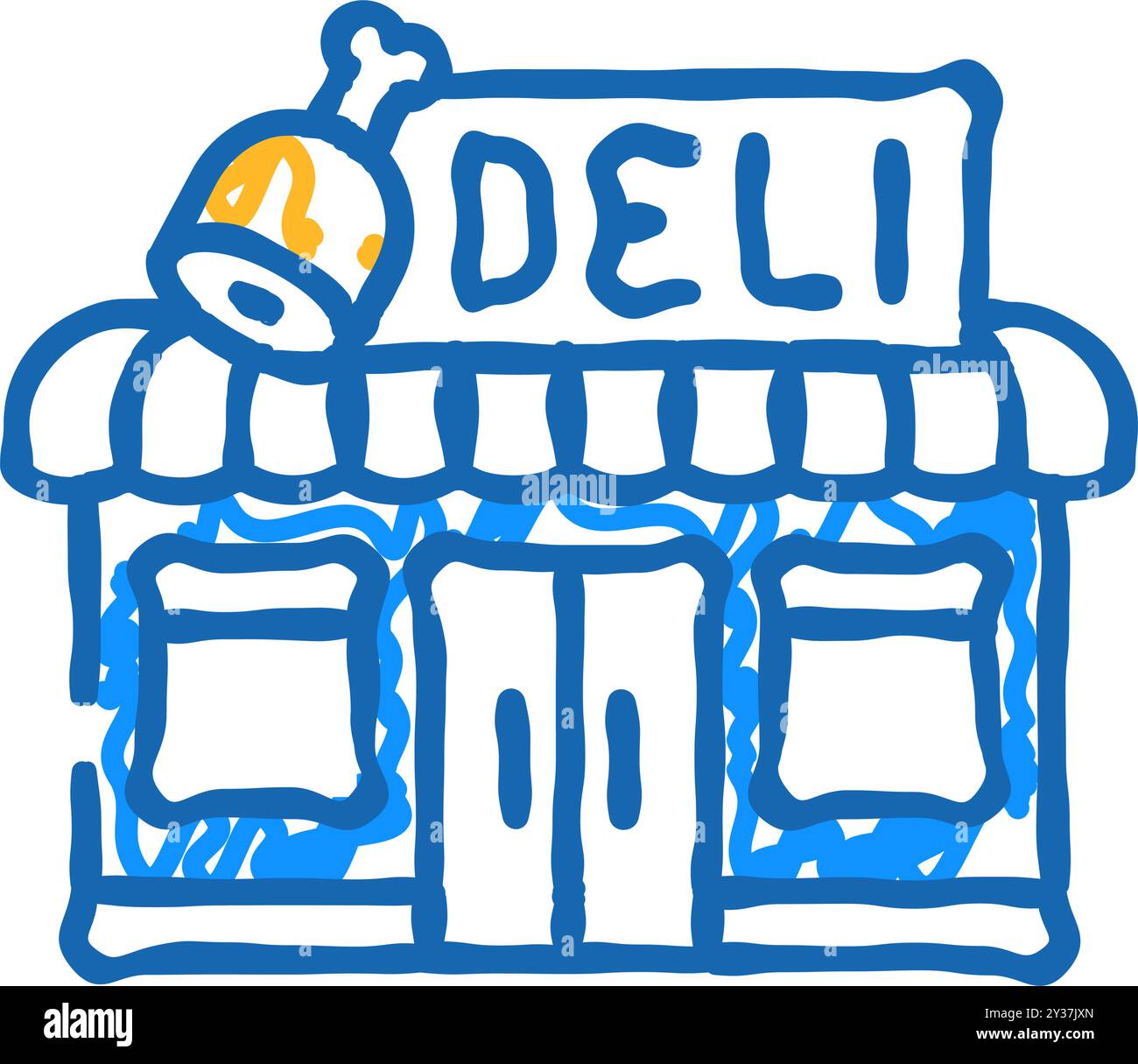 deli street cafe icon doodle illustration Stock Vector Image & Art - Alamy
