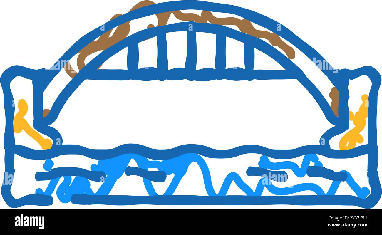 Arch span bridge crossing Stock Vector Images - Alamy
