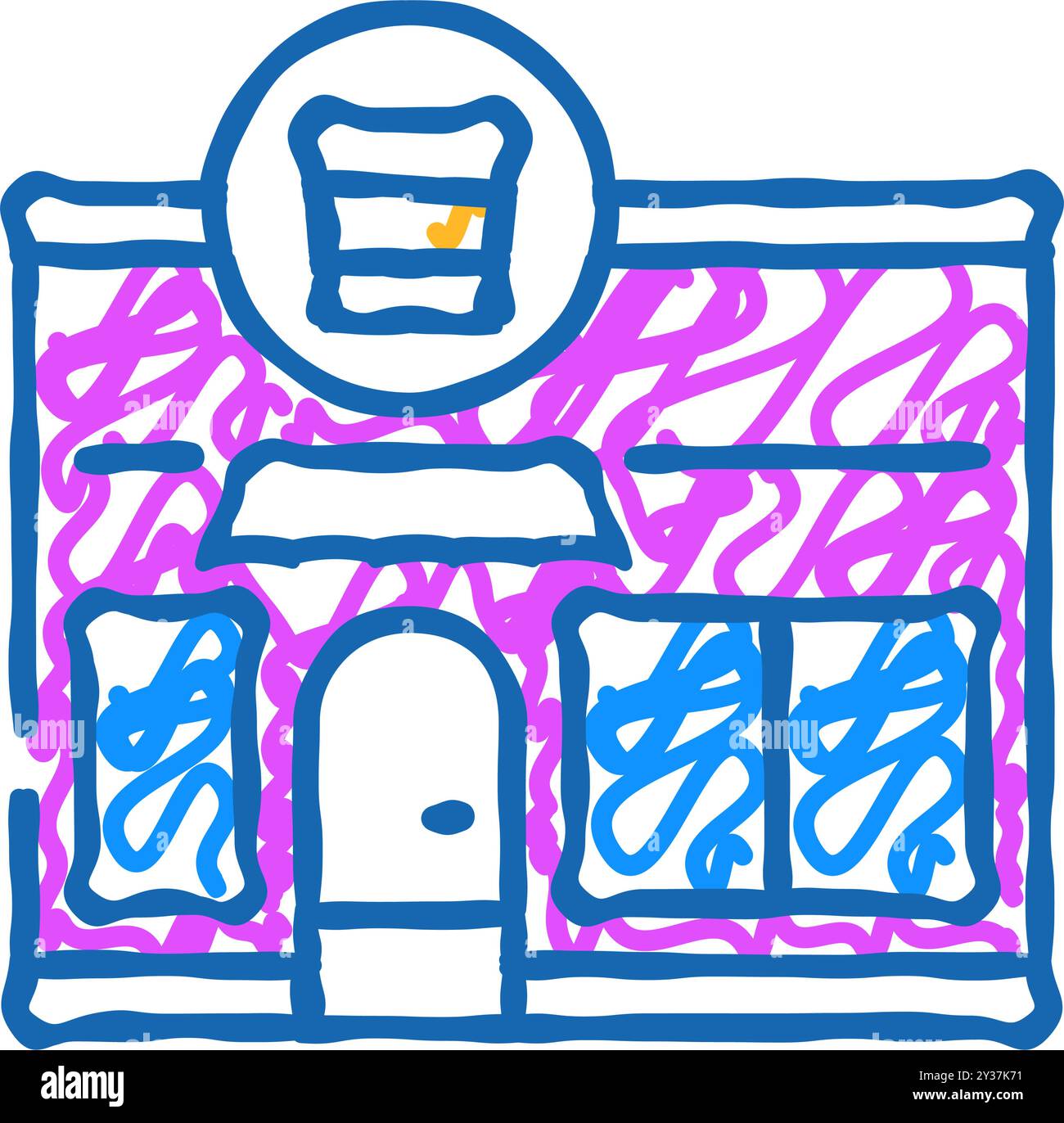 juice bar street cafe icon doodle illustration Stock Vector Image & Art ...