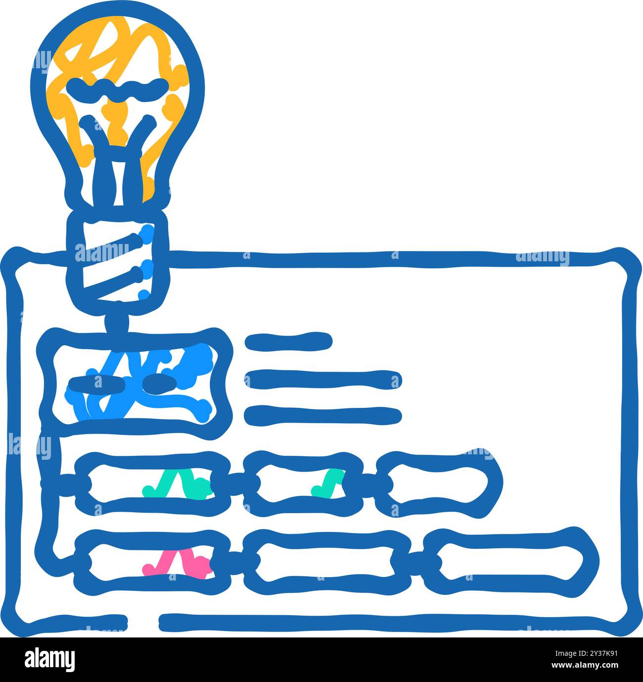 intellectual property management icon doodle illustration Stock Vector ...