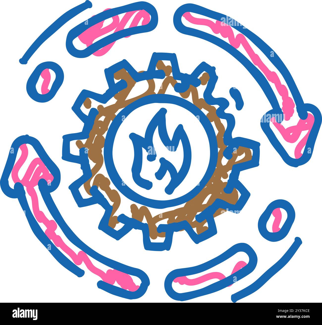 disaster recovery business process icon doodle illustration Stock ...
