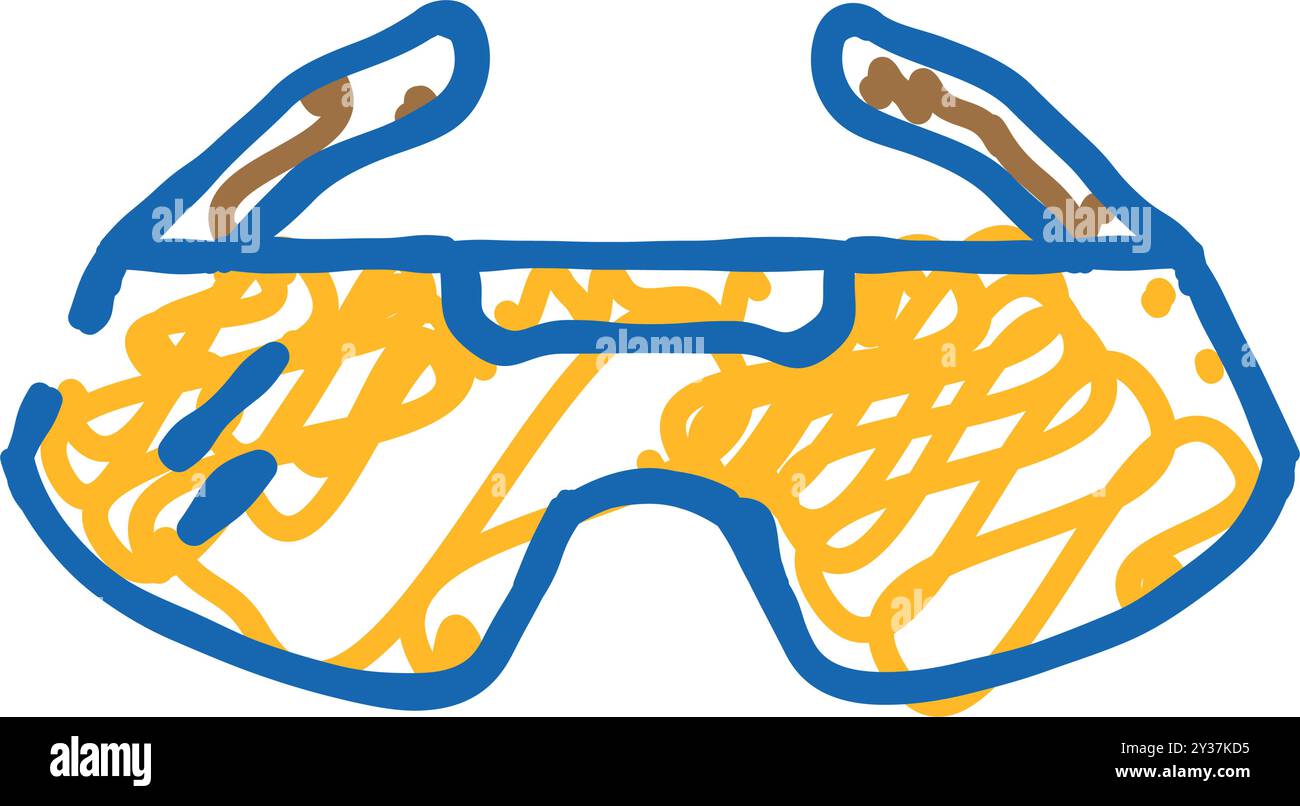 safety glasses ppe protective equipment icon doodle illustration Stock ...