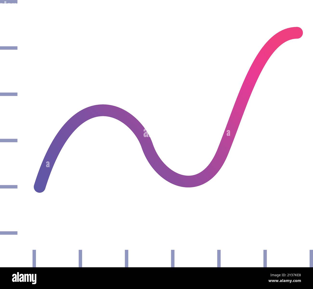 Colorful line chart is fluctuating, showing market volatility and ...