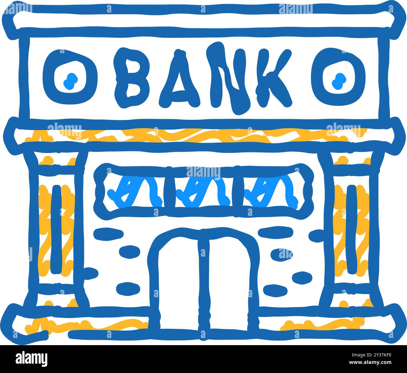 credit bank building icon doodle illustration Stock Vector Image & Art ...