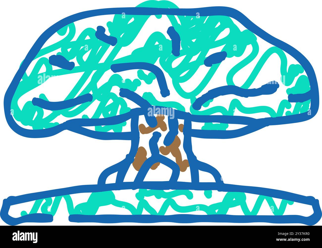 bodhi tree buddhism icon doodle illustration Stock Vector Image & Art ...