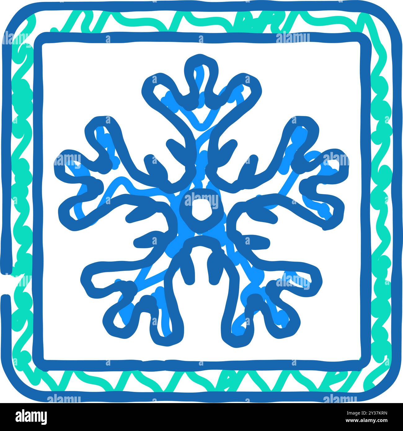 keep refrigerated product label warning icon doodle illustration Stock ...