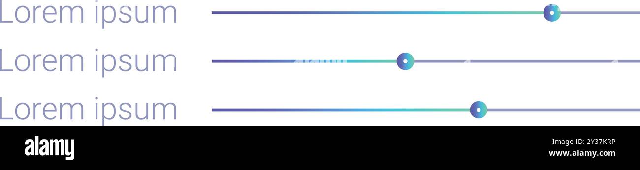 Minimalist User Interface Element Showing Loading Status Bar With Color Gradient From Blue To