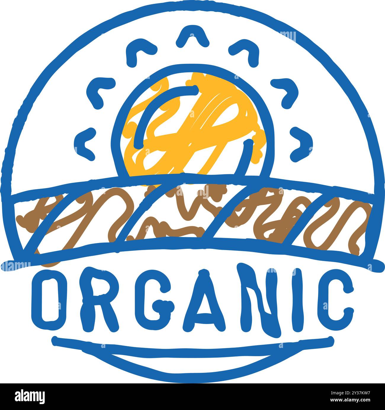 Organic product label warning Stock Vector Images - Alamy