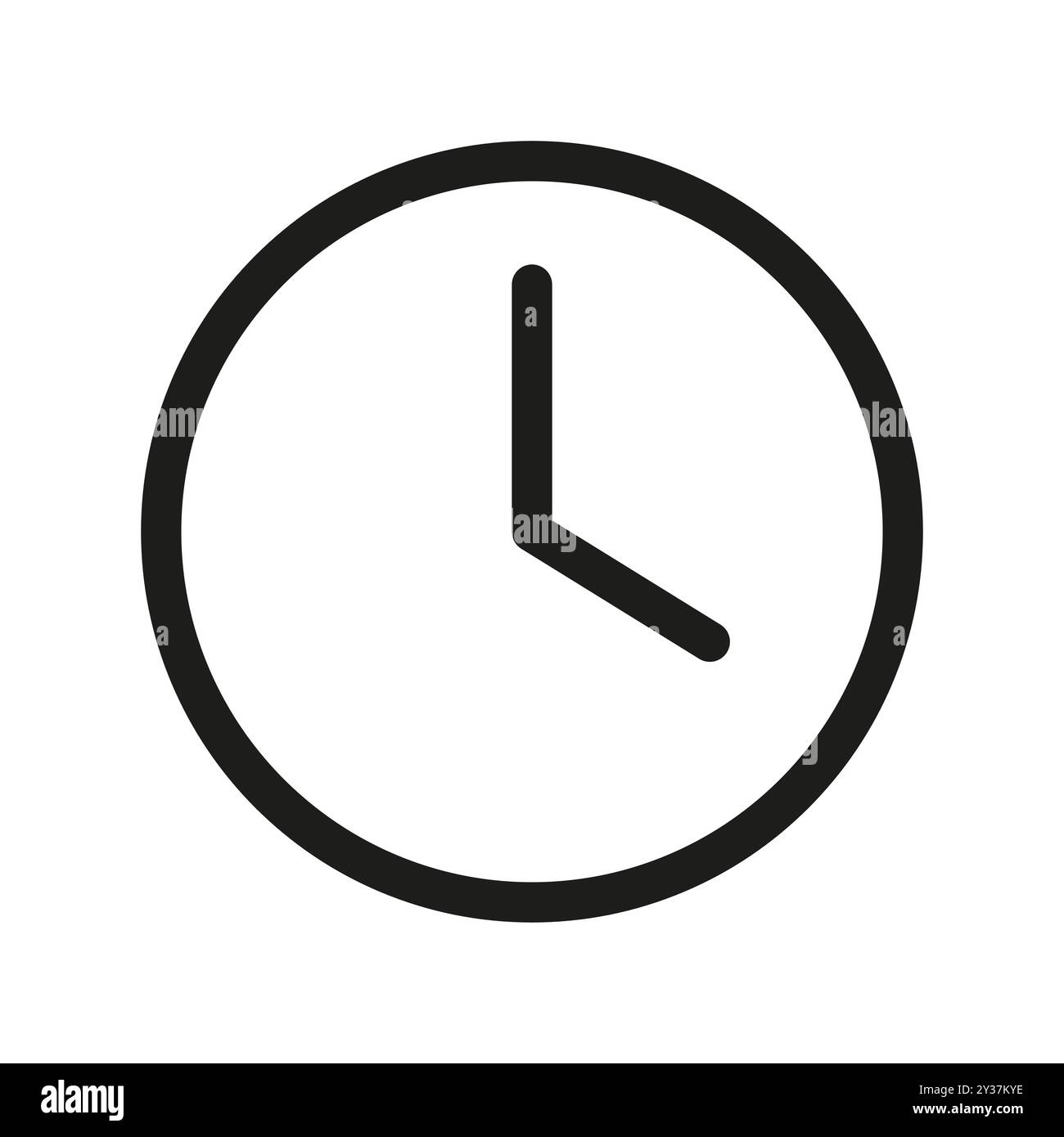 Clock icon outline. Minimalist time symbol. Simple analog watch. Vector ...