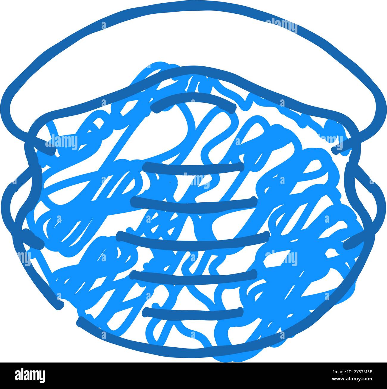 n95 mask ppe protective equipment icon doodle illustration Stock Vector ...