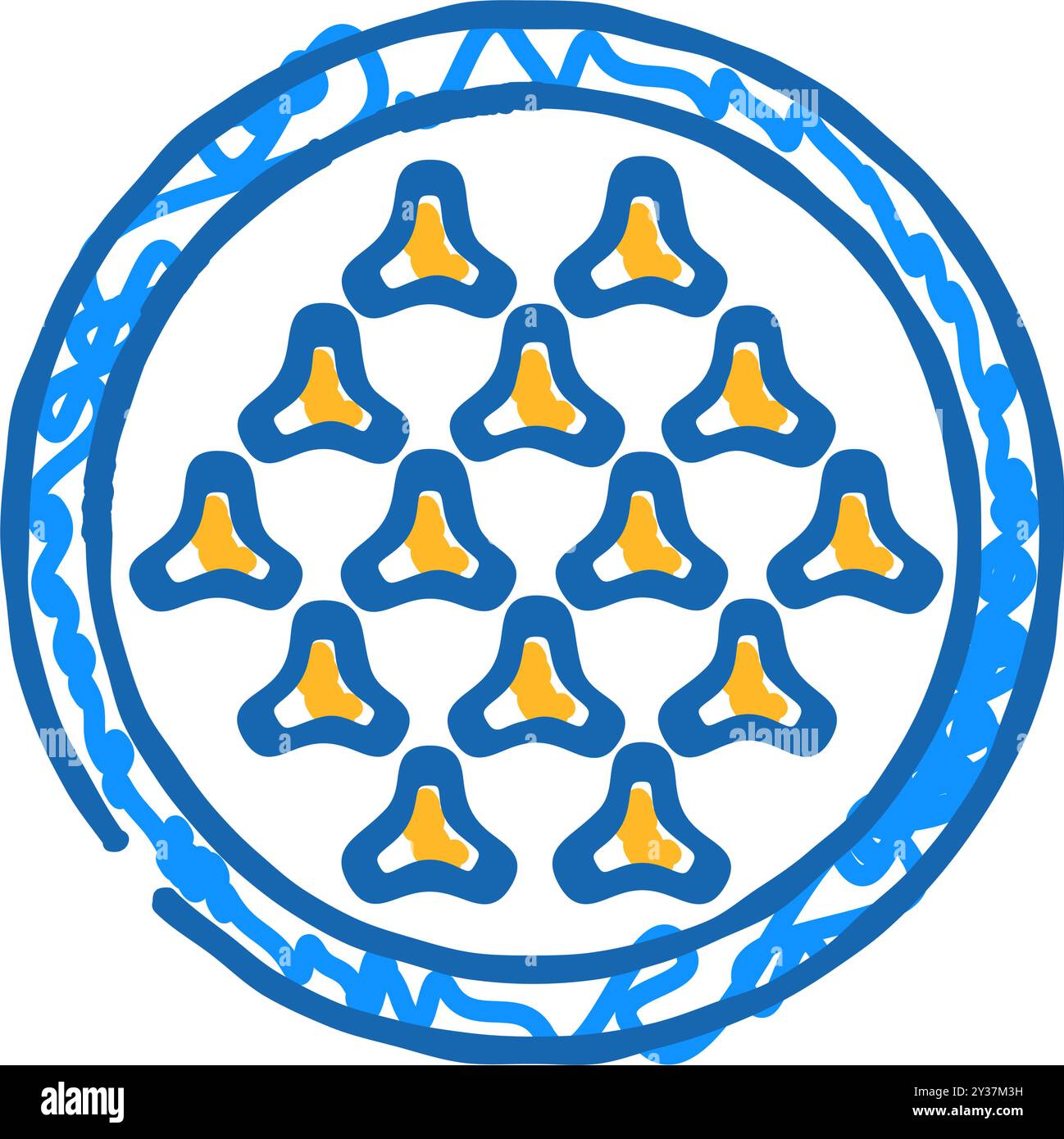 anti slip label product caution icon doodle illustration Stock Vector ...