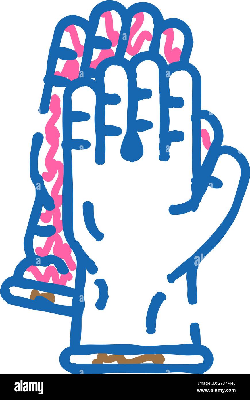 chemical resistant gloves ppe protective equipment icon doodle illustration Stock Vector Image ...