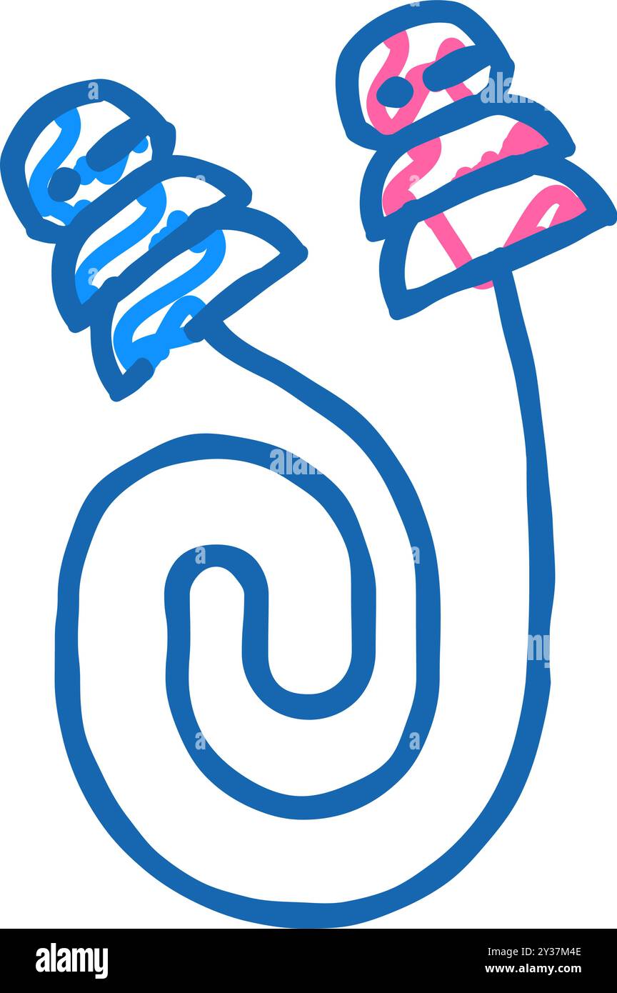 ear plugs ppe protective equipment icon doodle illustration Stock ...