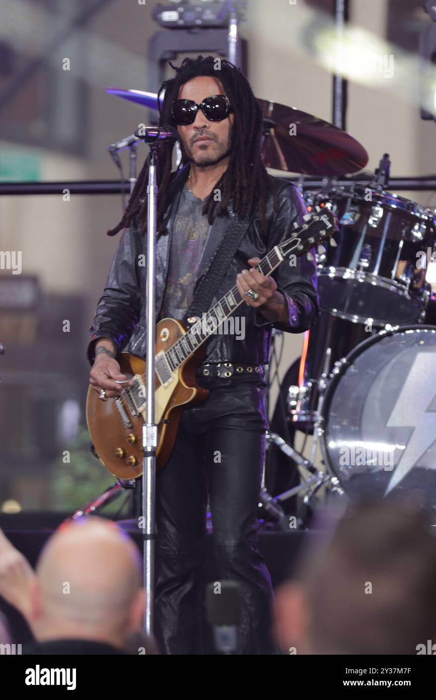 New York, USA, September 12, 2024: Lenny Kravitz is seen performing at ...
