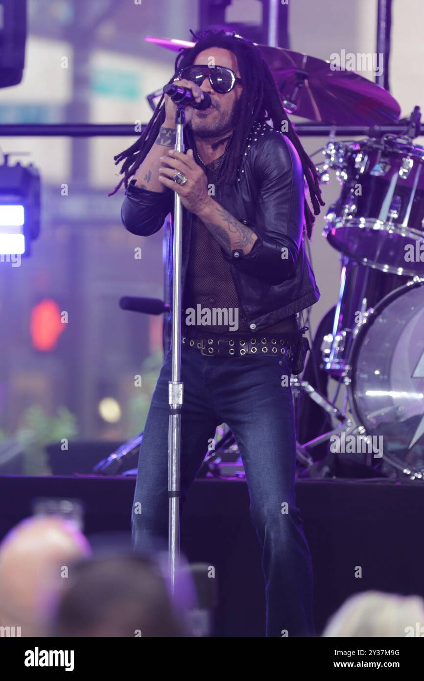 New York, USA, September 12, 2024: Lenny Kravitz is seen performing at ...