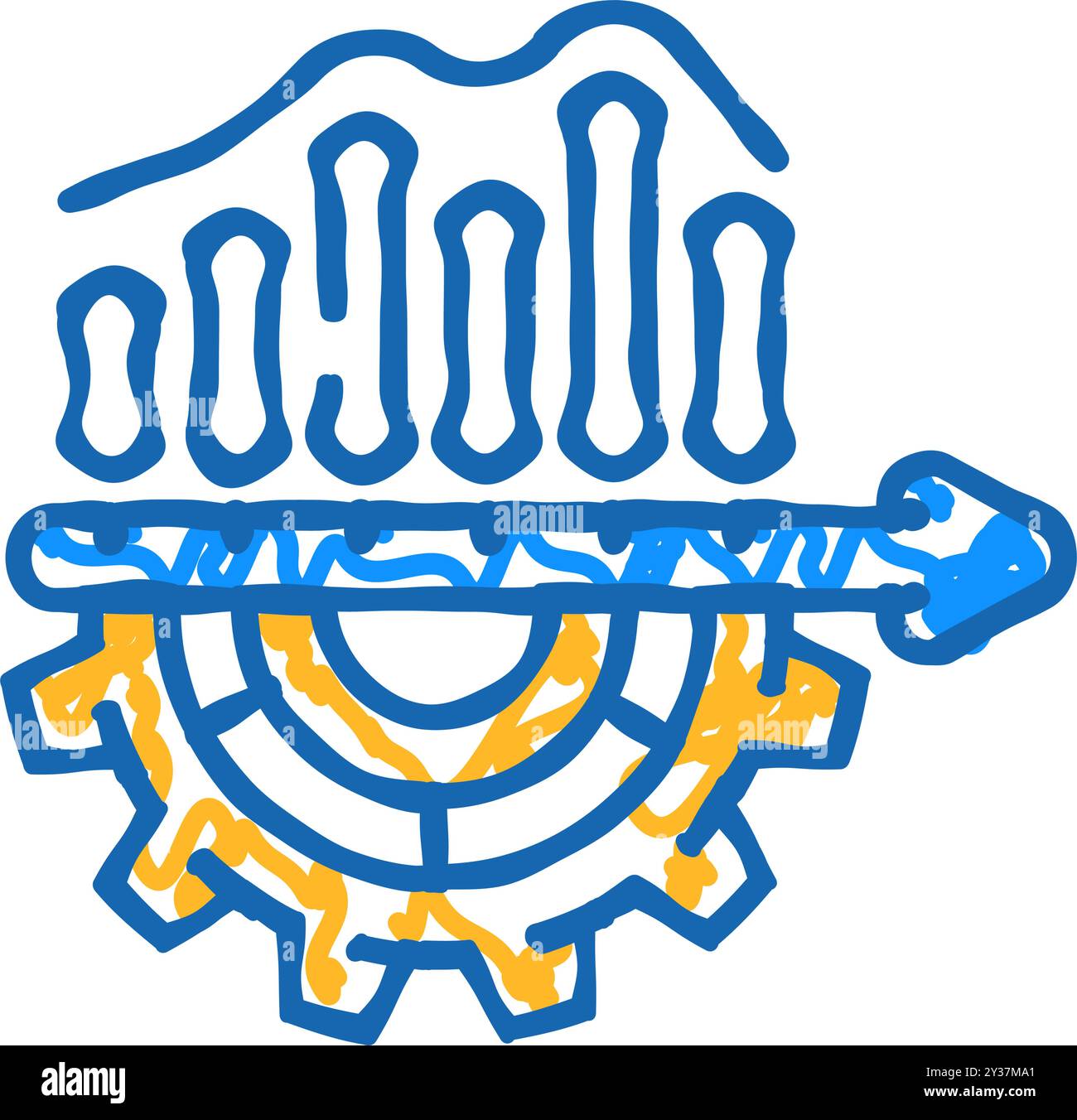 organizational development business process icon doodle illustration ...