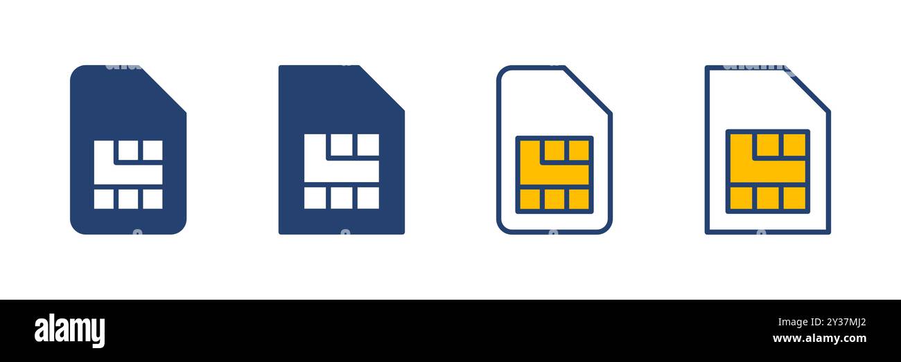 Sim card icon vector. dual sim card icon vector Stock Vector Image ...