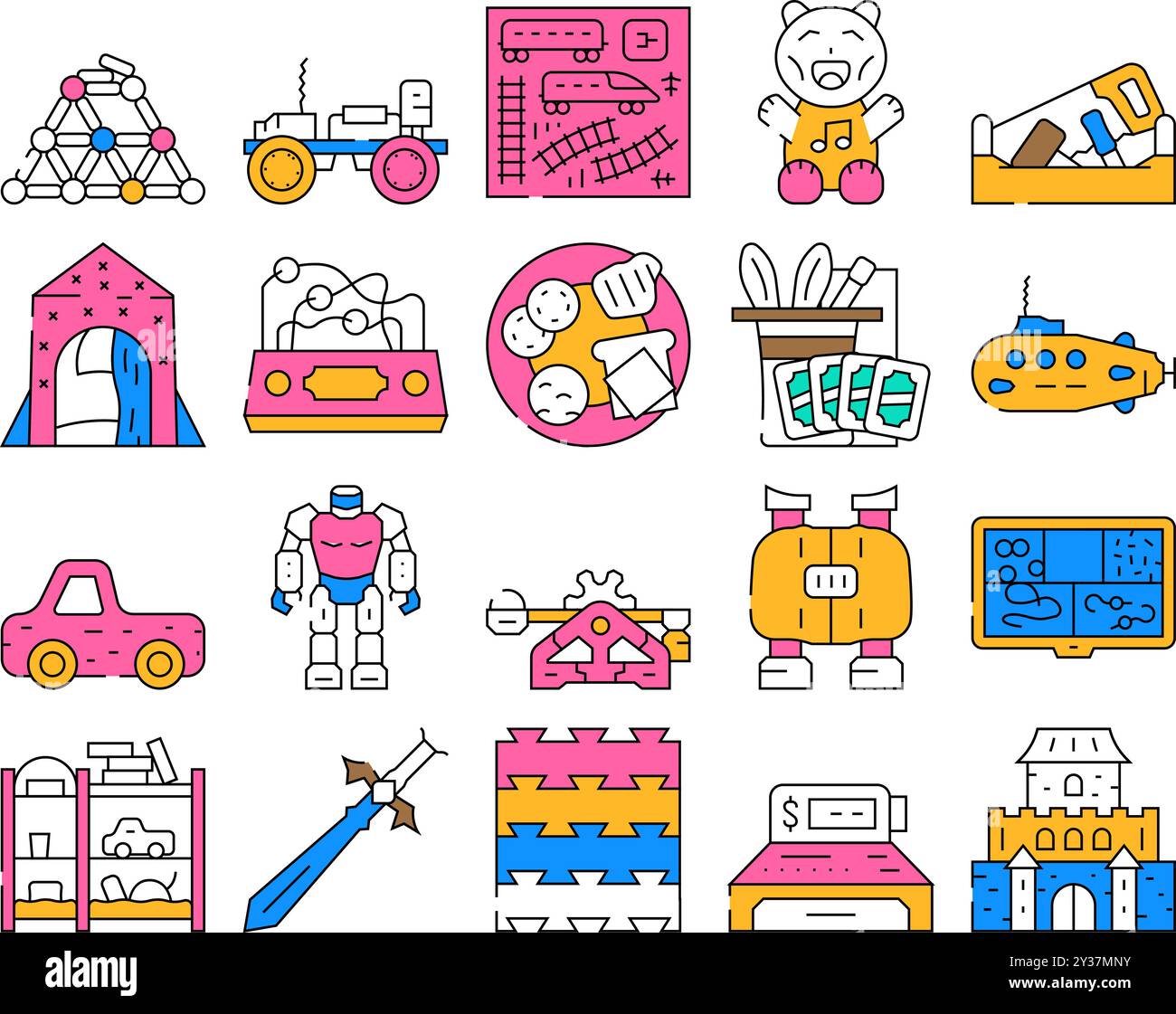 Box children toy plush Stock Vector Images - Alamy
