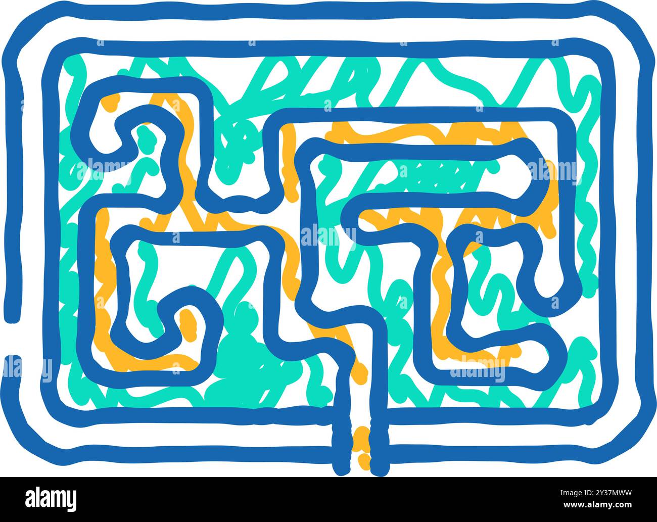 corn maze autumn icon doodle illustration Stock Vector Image & Art - Alamy