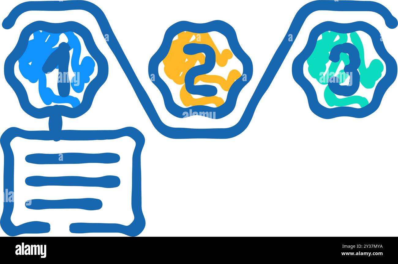 streamlining business process icon doodle illustration Stock Vector ...