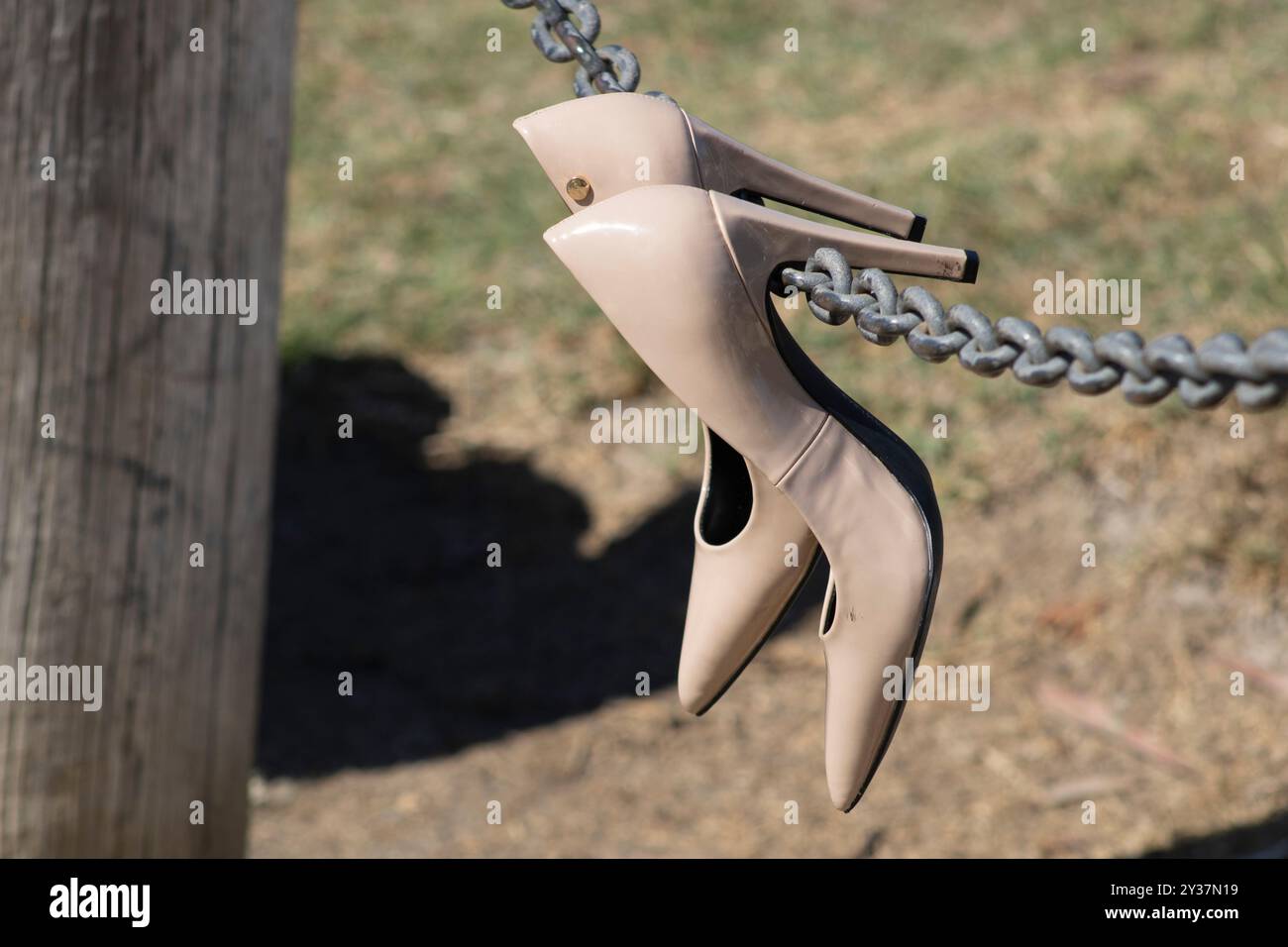 Shoes on chain hi-res stock photography and images - Alamy