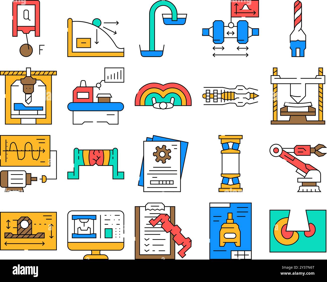 Young female engineer production factory Stock Vector Images - Alamy