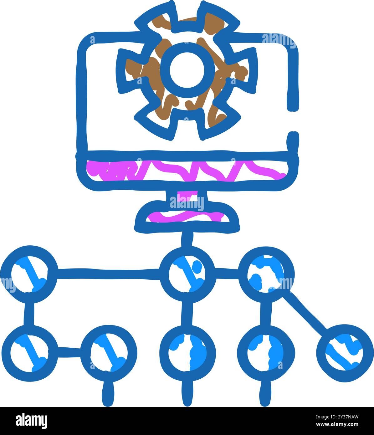 digital product creation icon doodle illustration Stock Vector Image ...