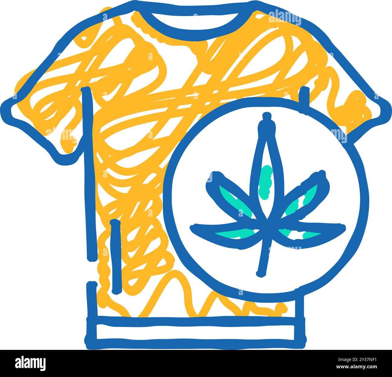 hemp clothing sustainable fashion icon doodle illustration Stock Vector ...