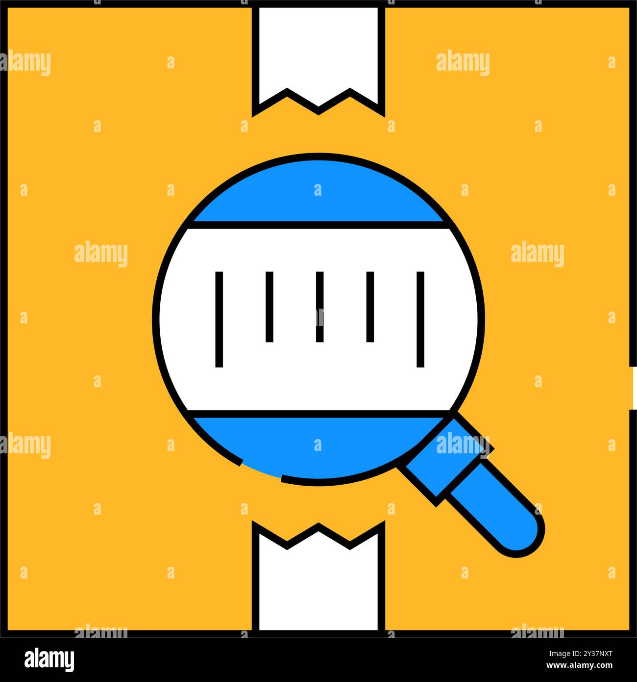 bar code on box icon color illustration Stock Vector Image & Art - Alamy