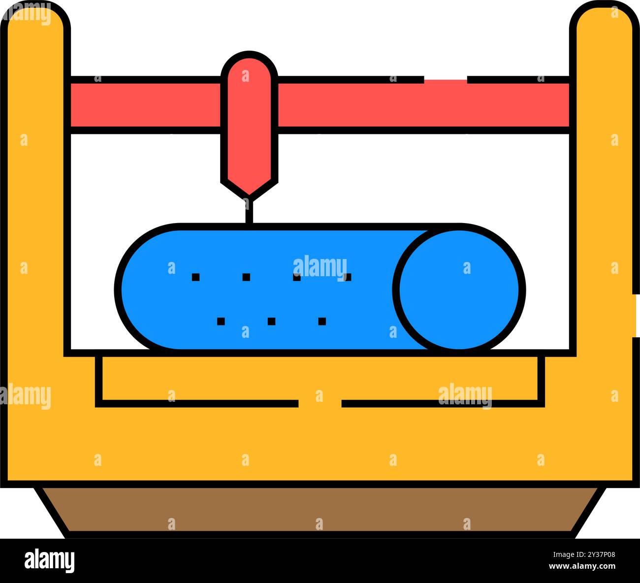punching and cutting pipes icon color illustration Stock Vector Image ...