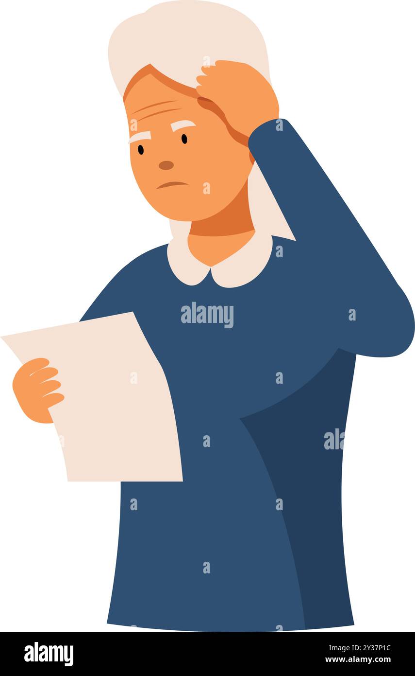Stressed woman paperwork Stock Vector Images - Alamy
