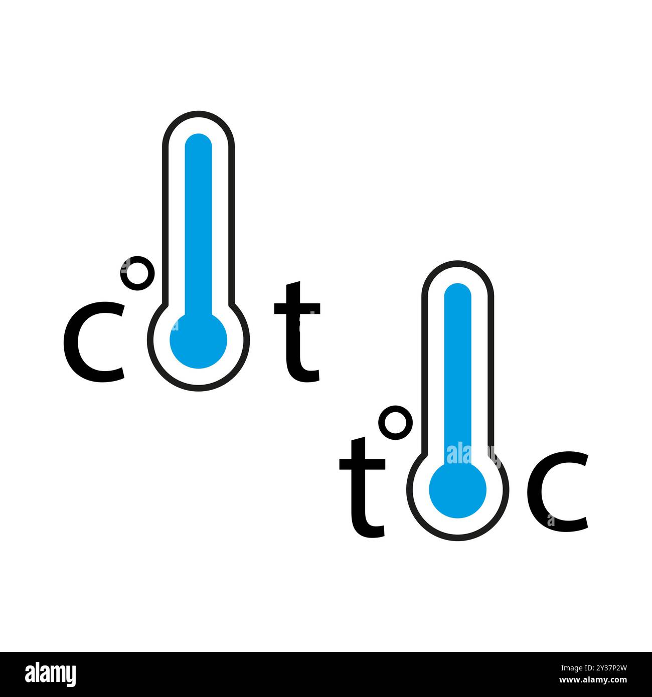 Temperature symbol icon. Thermometer illustration. Celsius and ...