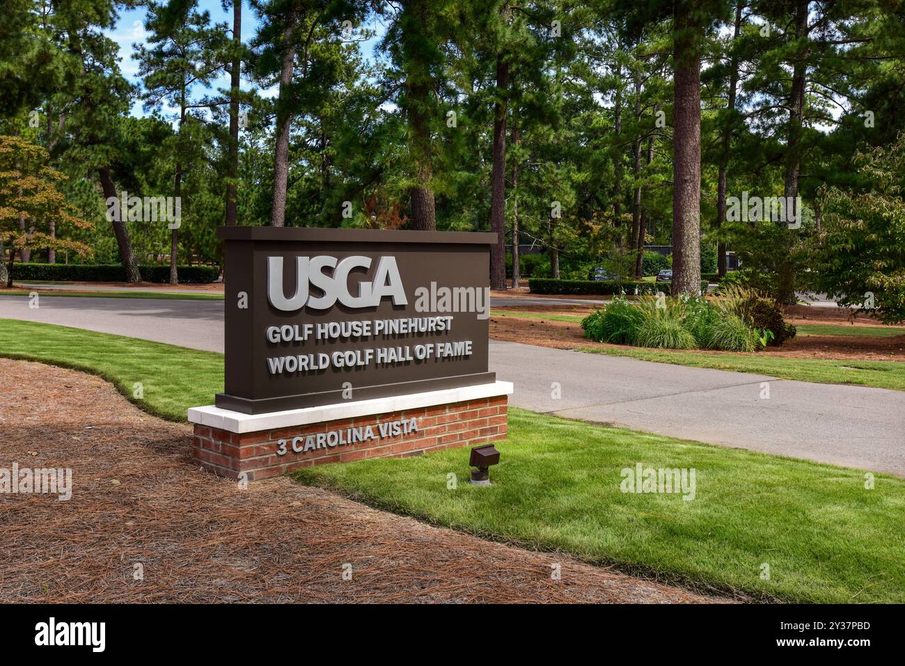 The sign for USGA World Golf Hall of Fame in Pinehurst, North Carolina ...