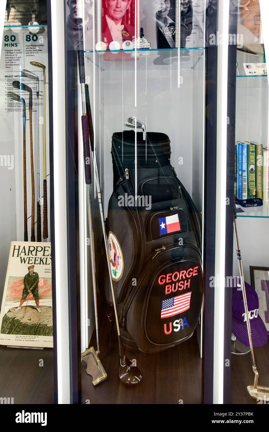 Display of Prsident George Bush Senior golf bag at the USGA World Golf ...