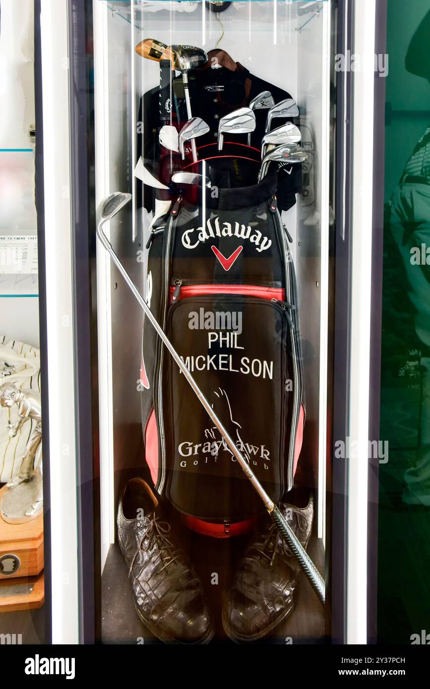 Phil Mickelson display at the USGA World Golf Hall of Fame at Pinehurst ...