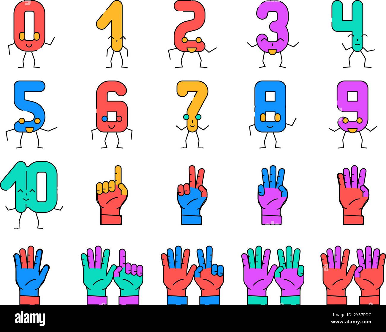 Zero cute fun colorful Cut Out Stock Images & Pictures - Alamy