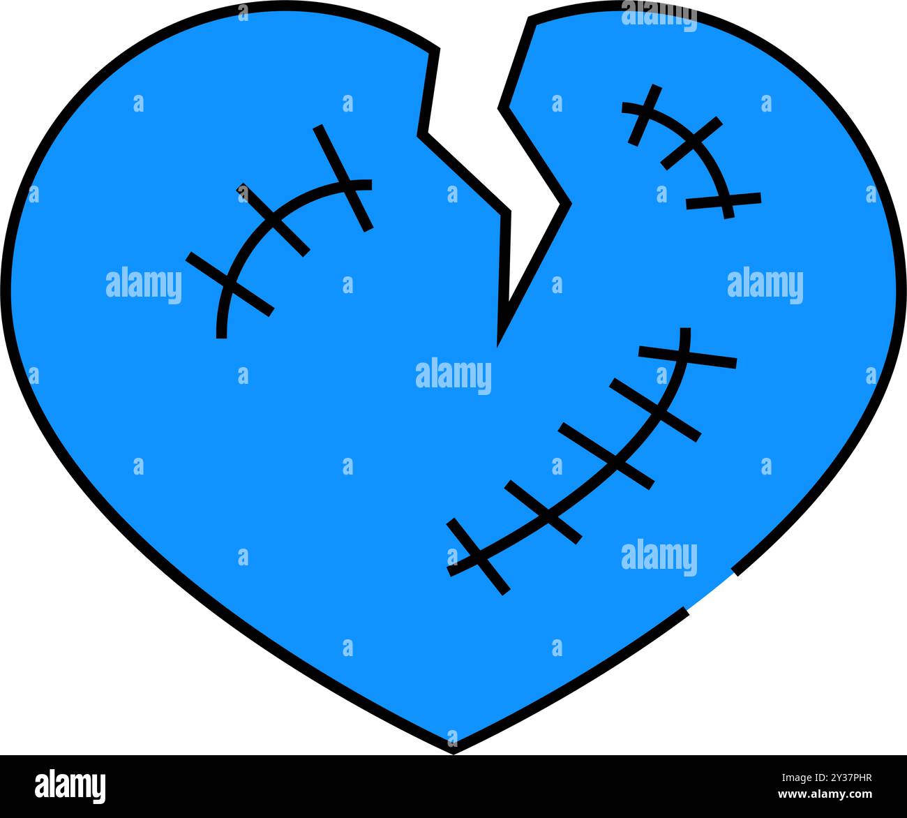 broken heart icon color illustration Stock Vector Image & Art - Alamy