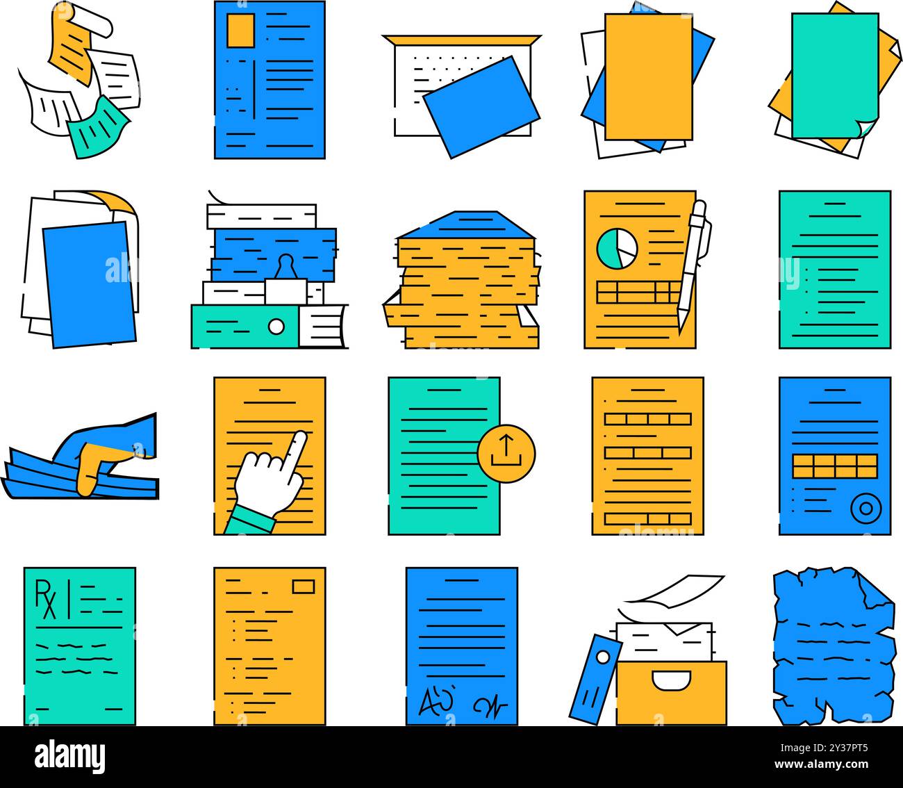 Copy item white icons Cut Out Stock Images & Pictures - Alamy