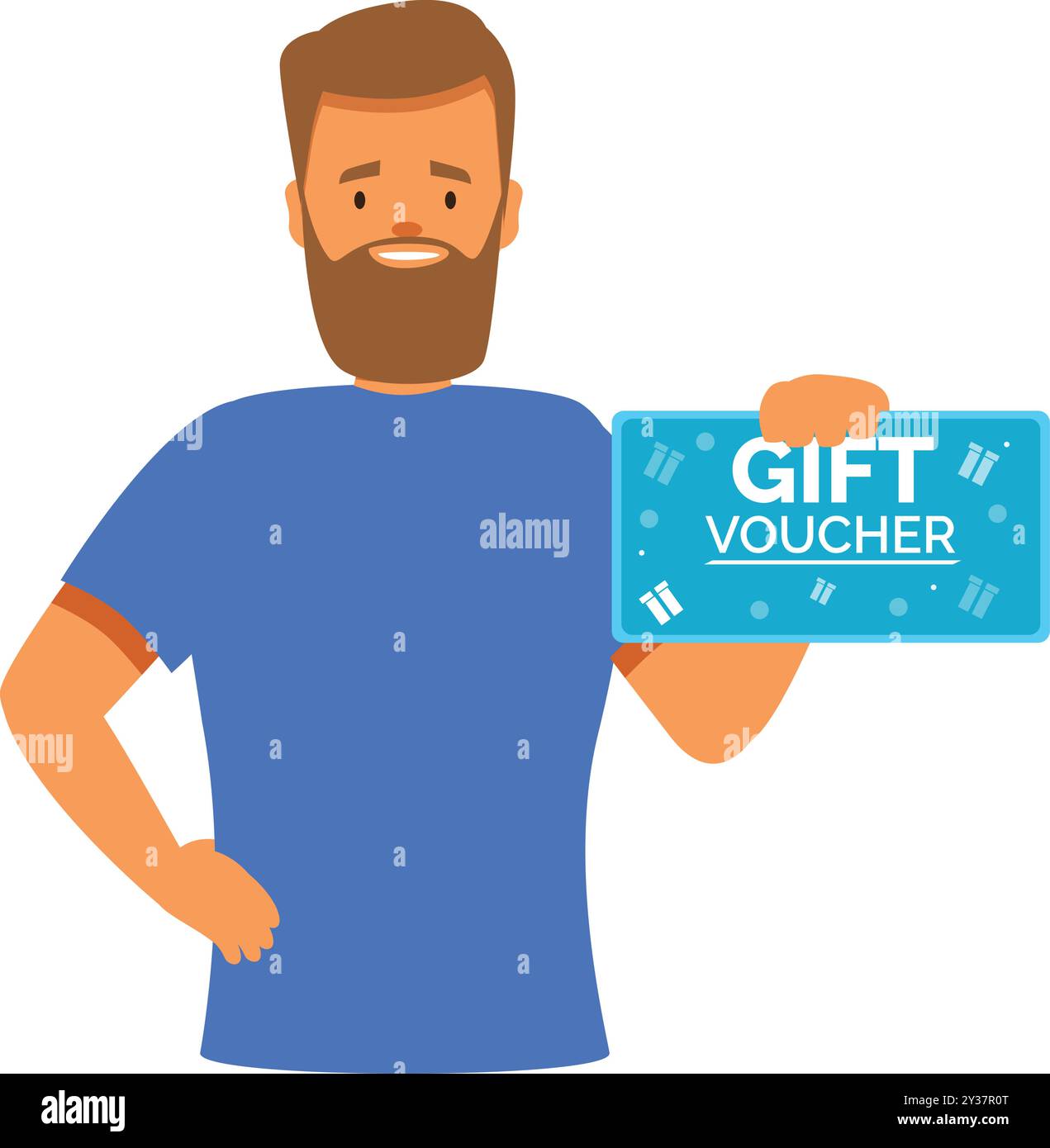 Smiling bearded man shopping Cut Out Stock Images & Pictures - Alamy
