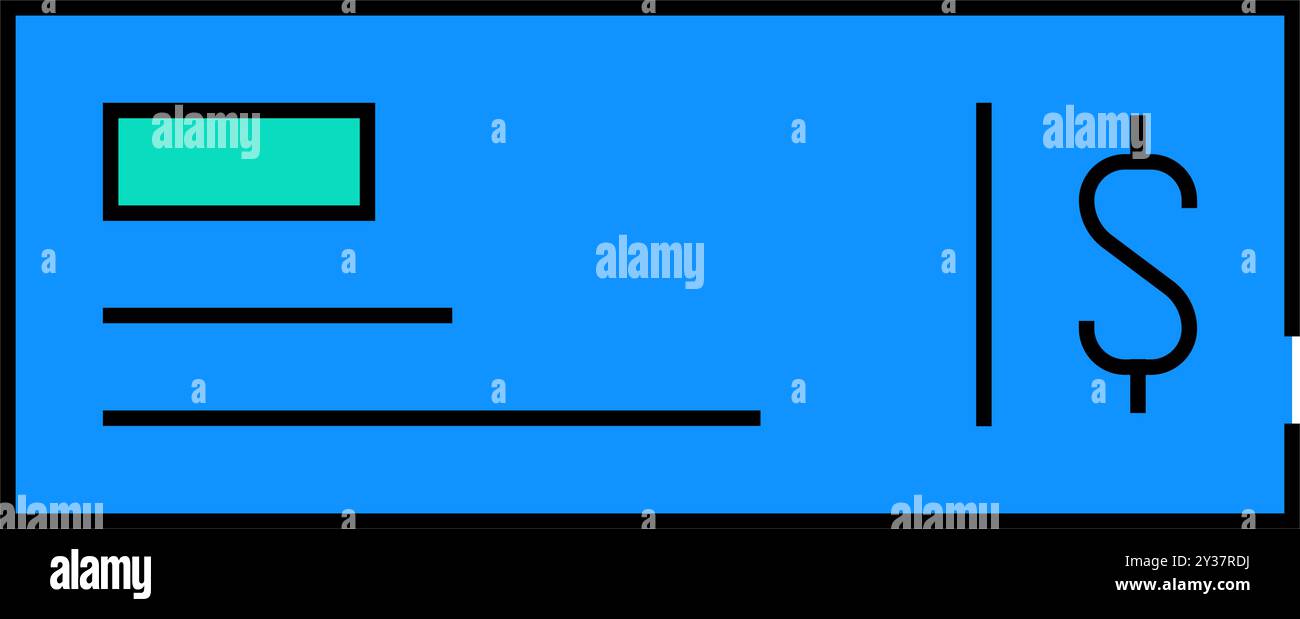 payment check icon color illustration Stock Vector Image & Art - Alamy