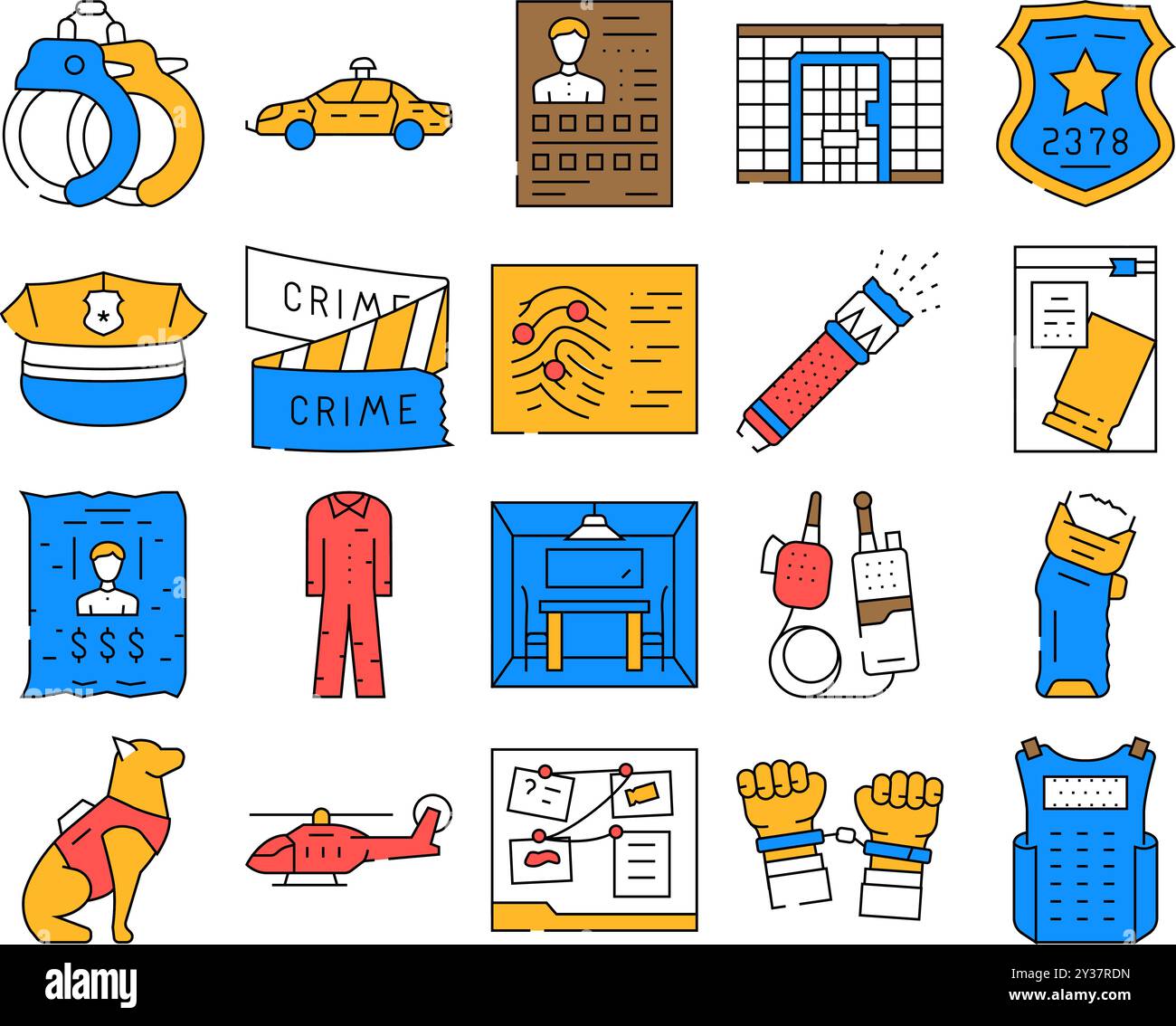 Crime scene tape office Stock Vector Images - Alamy