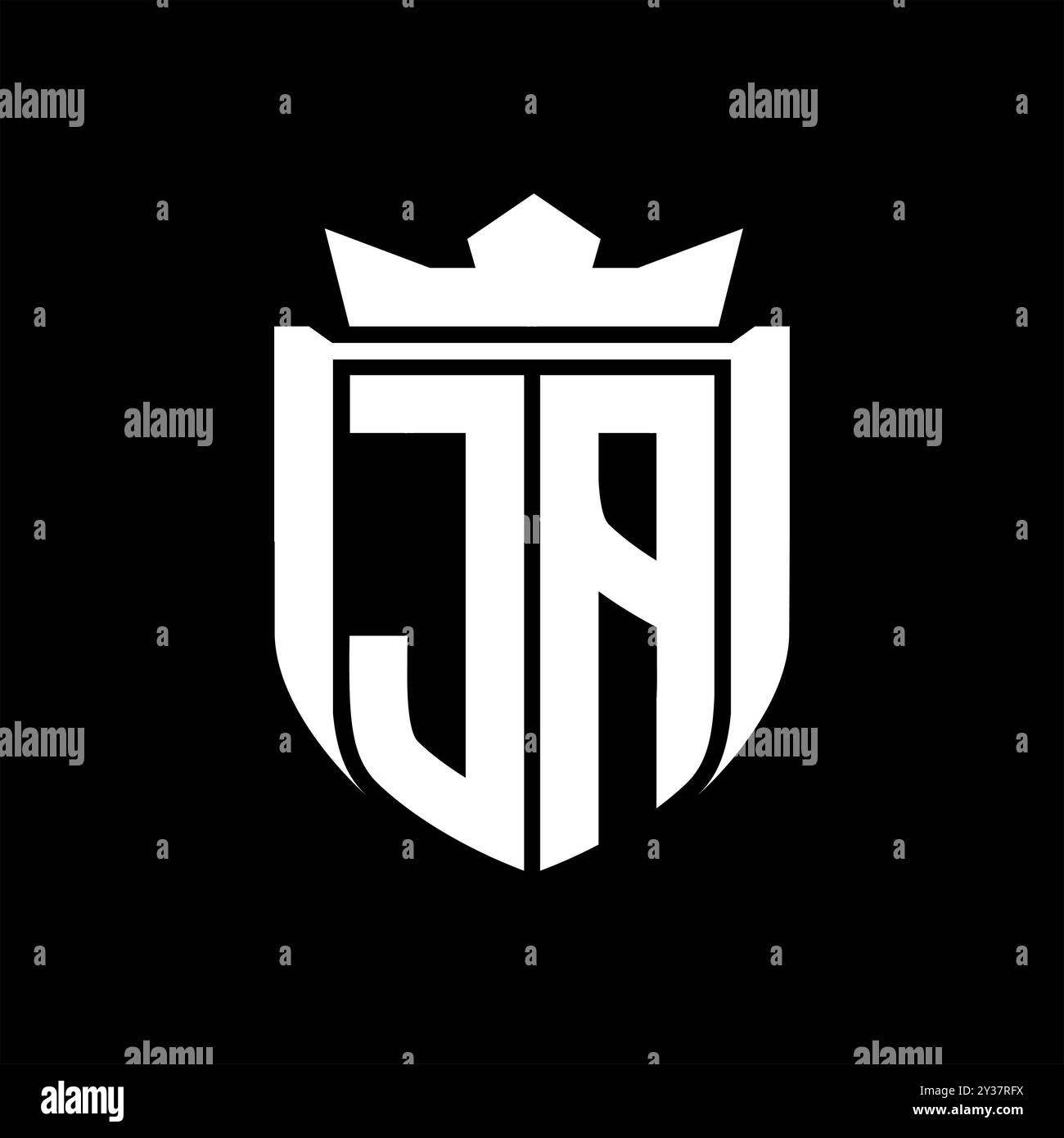 Simple and creative crown logo Black and White Stock Photos & Images ...