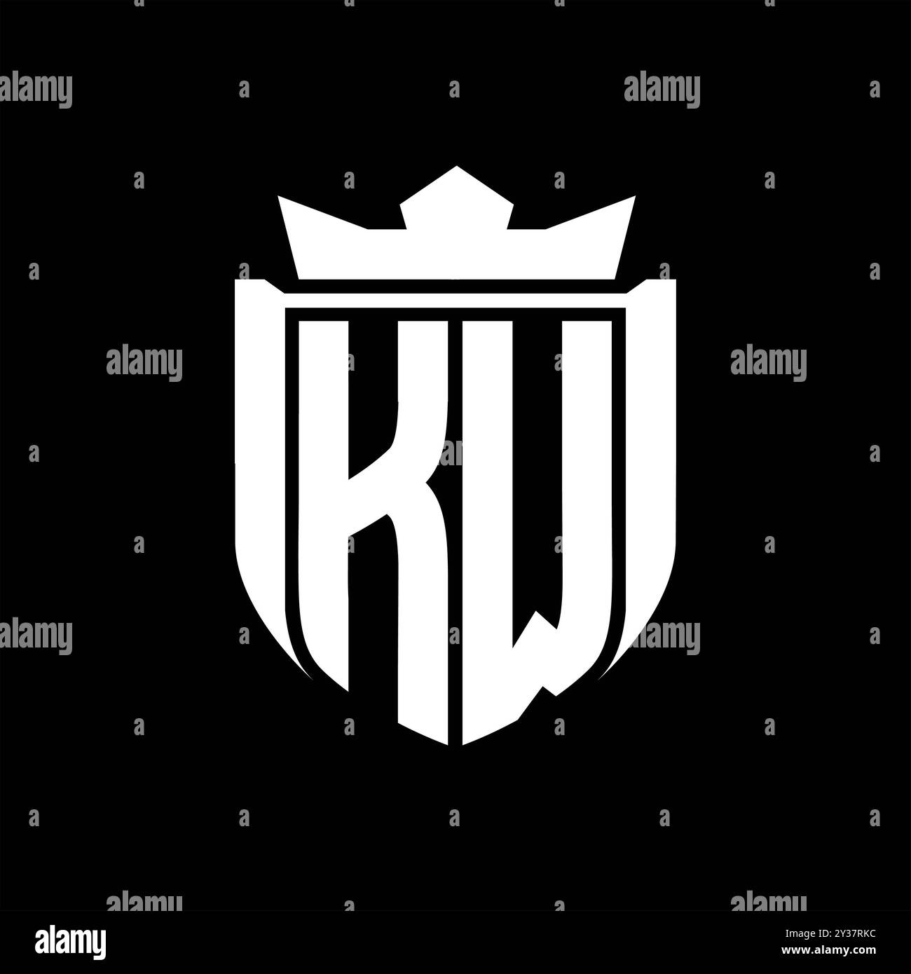 Kw letter logo Black and White Stock Photos & Images - Alamy