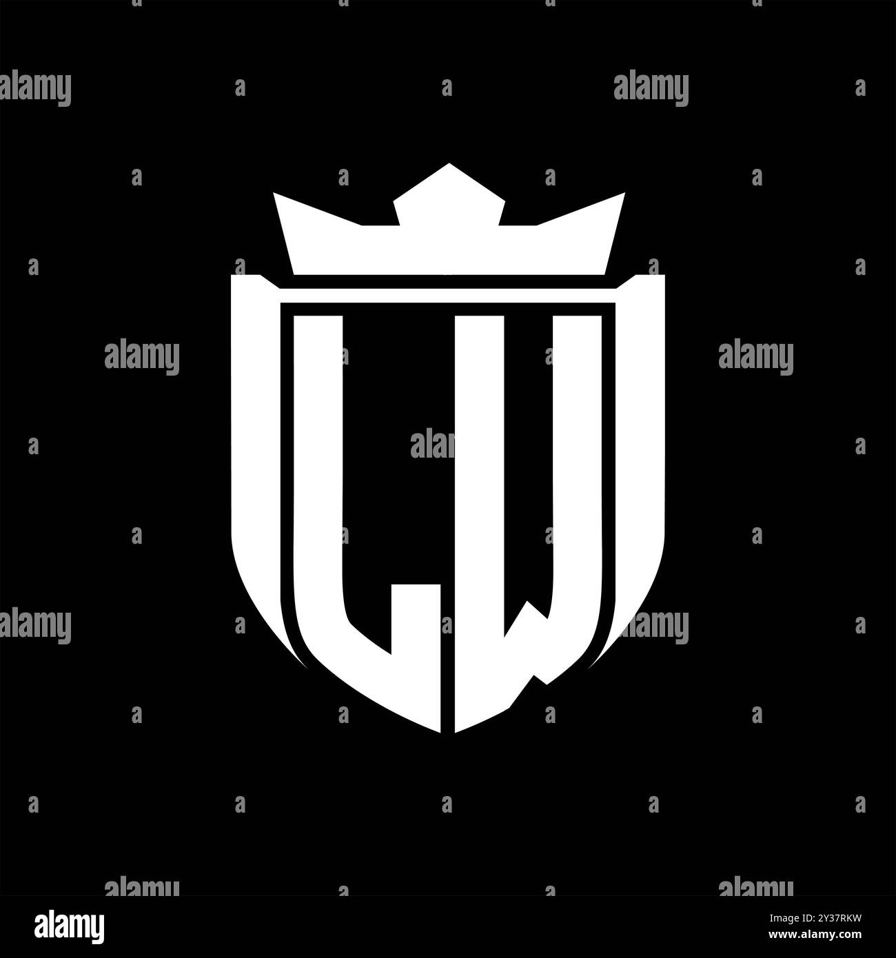 Lw modern logo Black and White Stock Photos & Images - Alamy