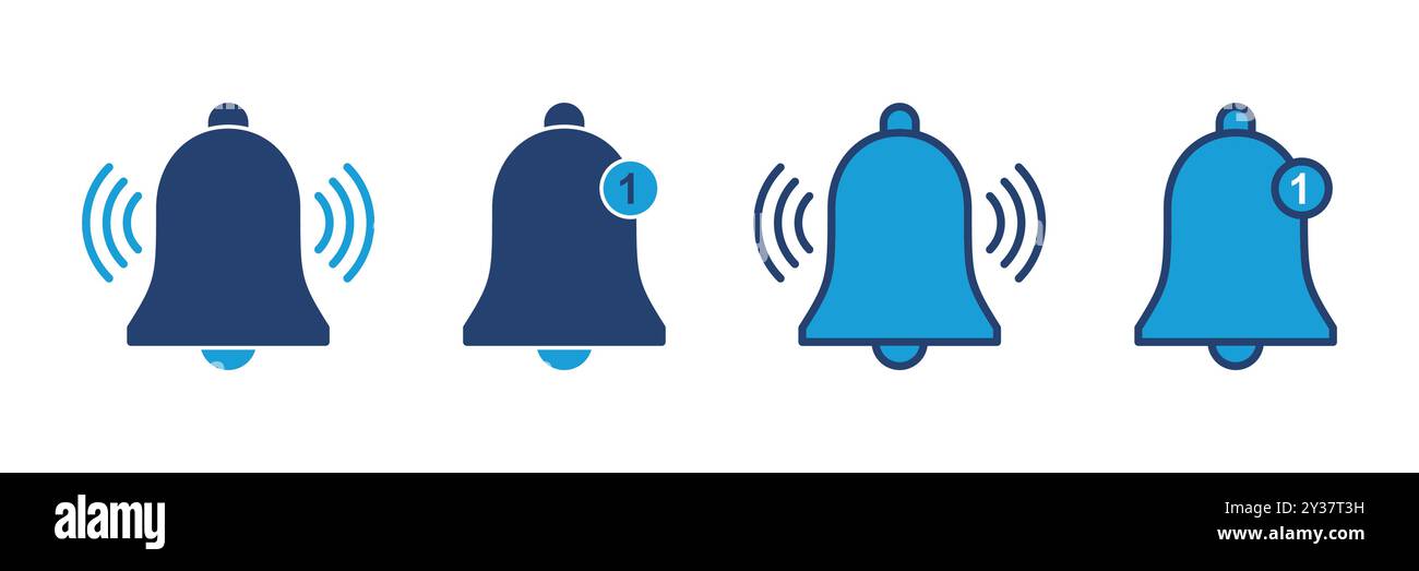 Bell Icon vector. Notification icon for your web site design Stock ...