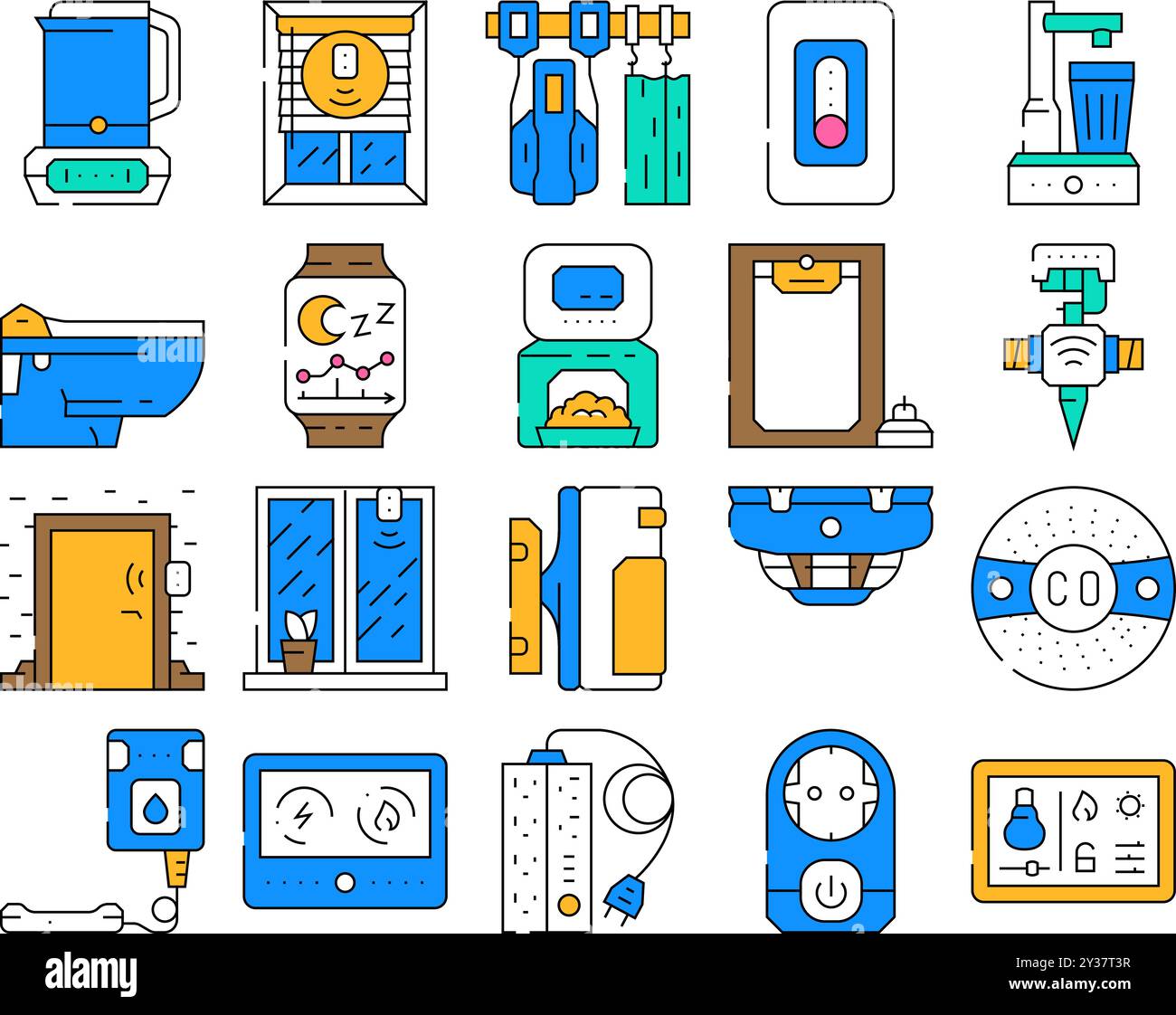 smart home control icons set vector Stock Vector Image & Art - Alamy