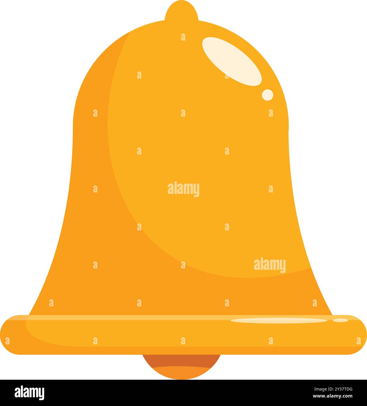 Cartoon illustration of an orange bell ringing hi-res stock photography ...