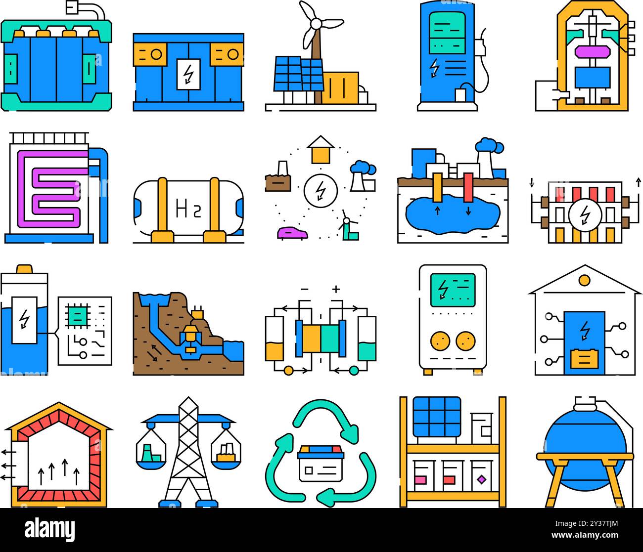 Renewable storage future solar electric Cut Out Stock Images & Pictures ...