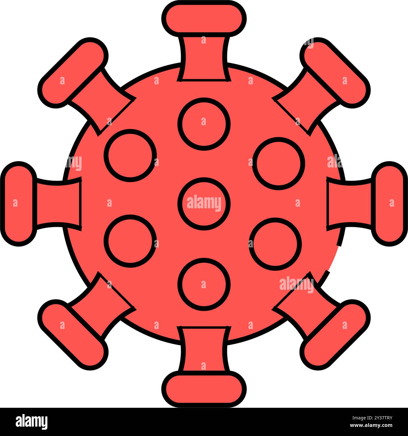 influenza virus icon color illustration Stock Vector Image & Art - Alamy