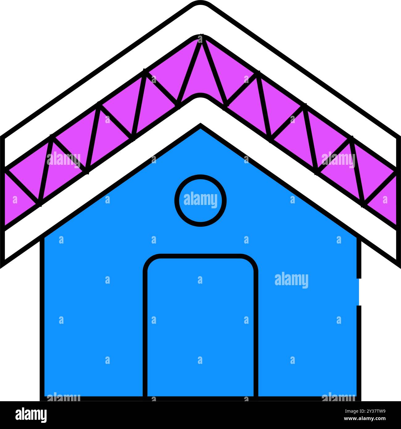 building roof waterproof icon color illustration Stock Vector Image ...